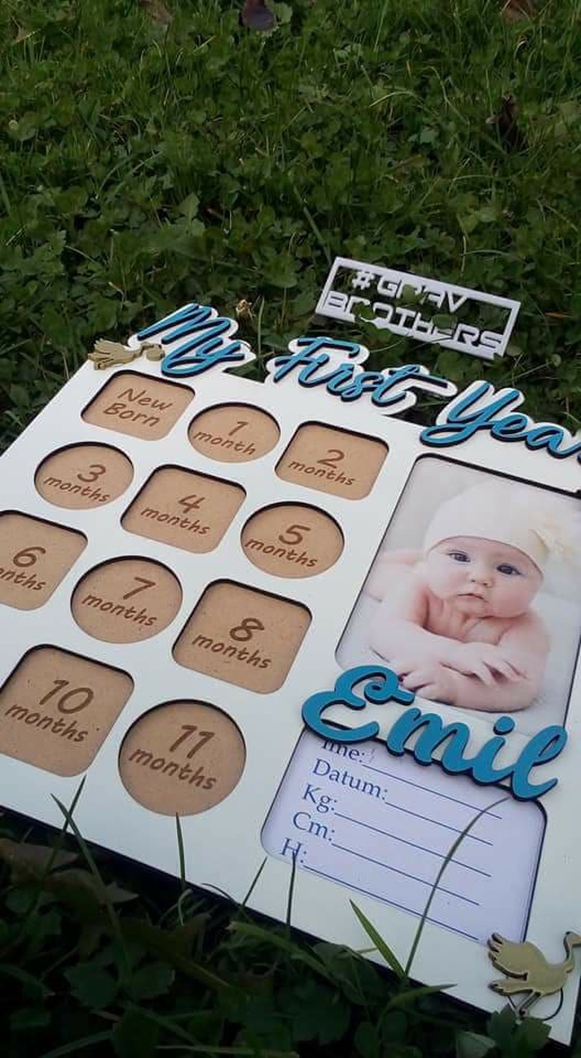 My First Year Photo Frame files for Engraving Laser Cut - Etsy