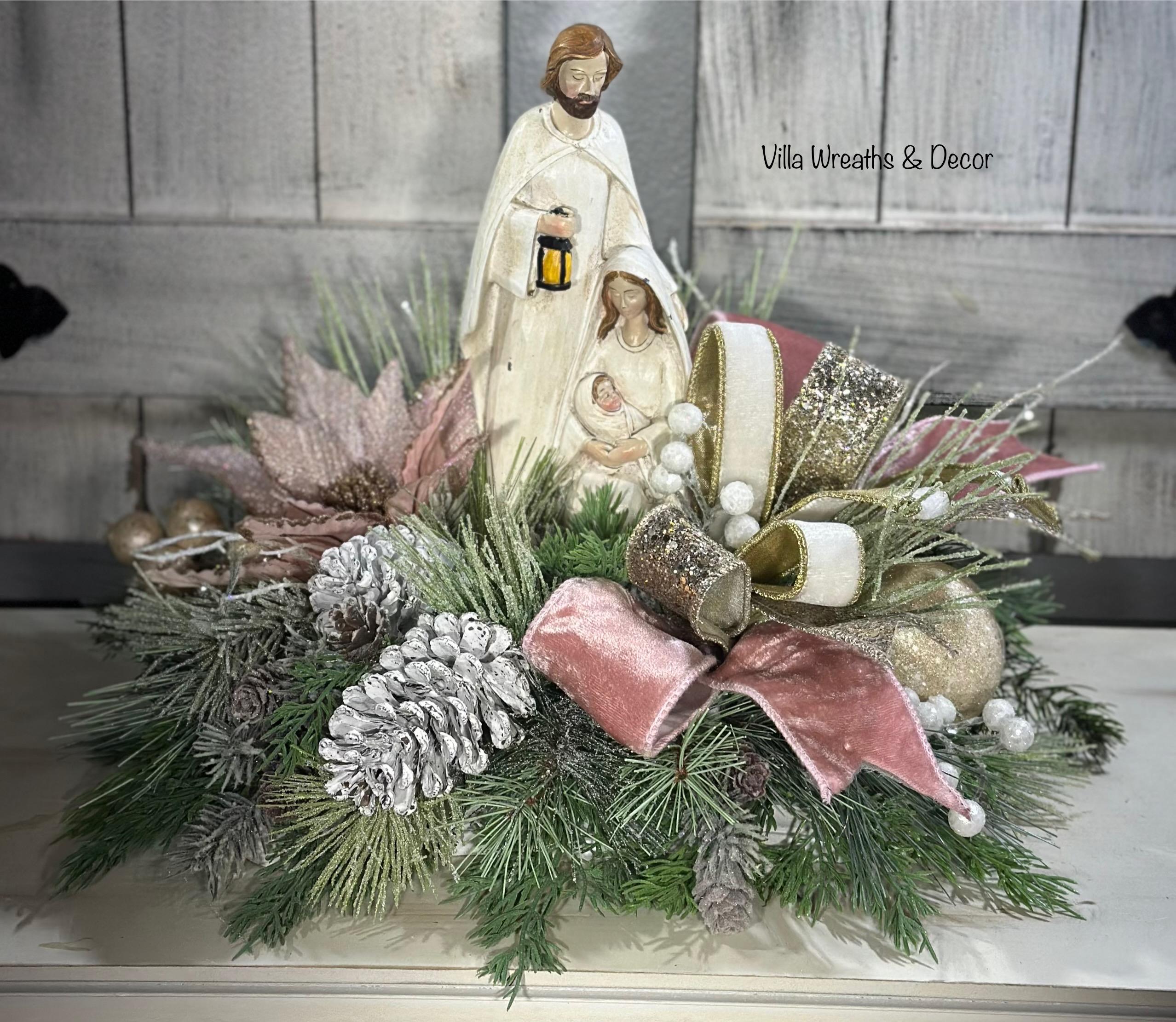 Nativity Centerpiece, Holy Family Arrangement, Christmas Centerpiece ...