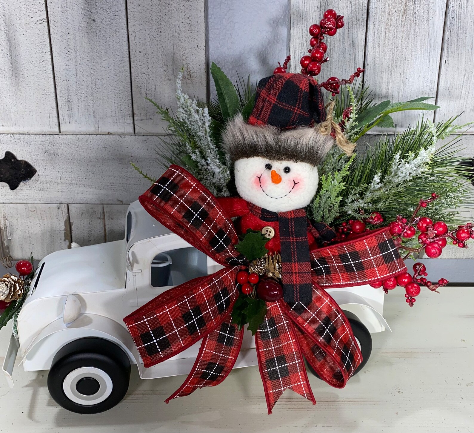 Snowman Truck, Christmas Decor, Snowman Decor, Snowman Centerpiece ...