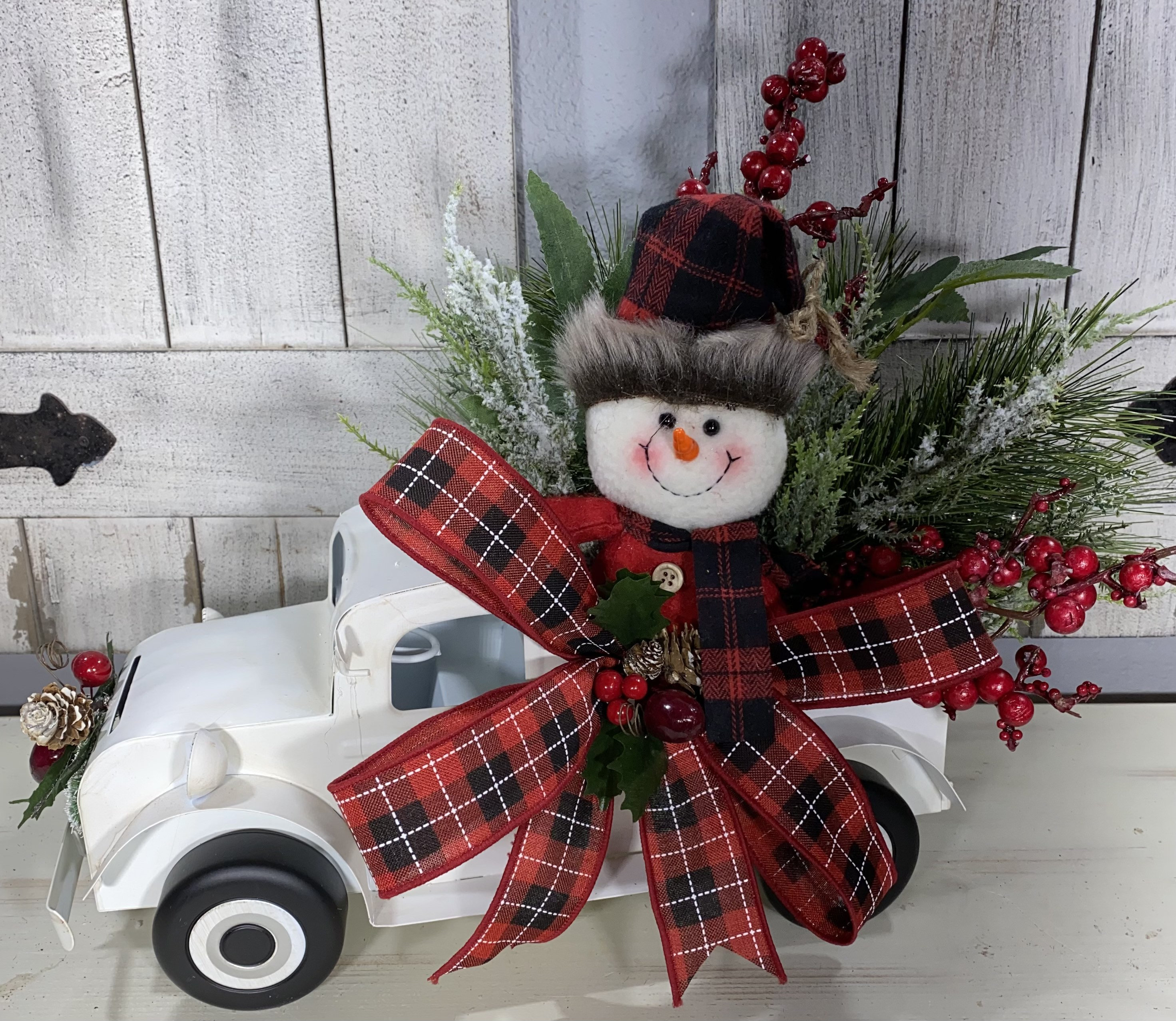 Snowman Truck, Christmas Decor, Snowman Decor, Snowman Centerpiece ...