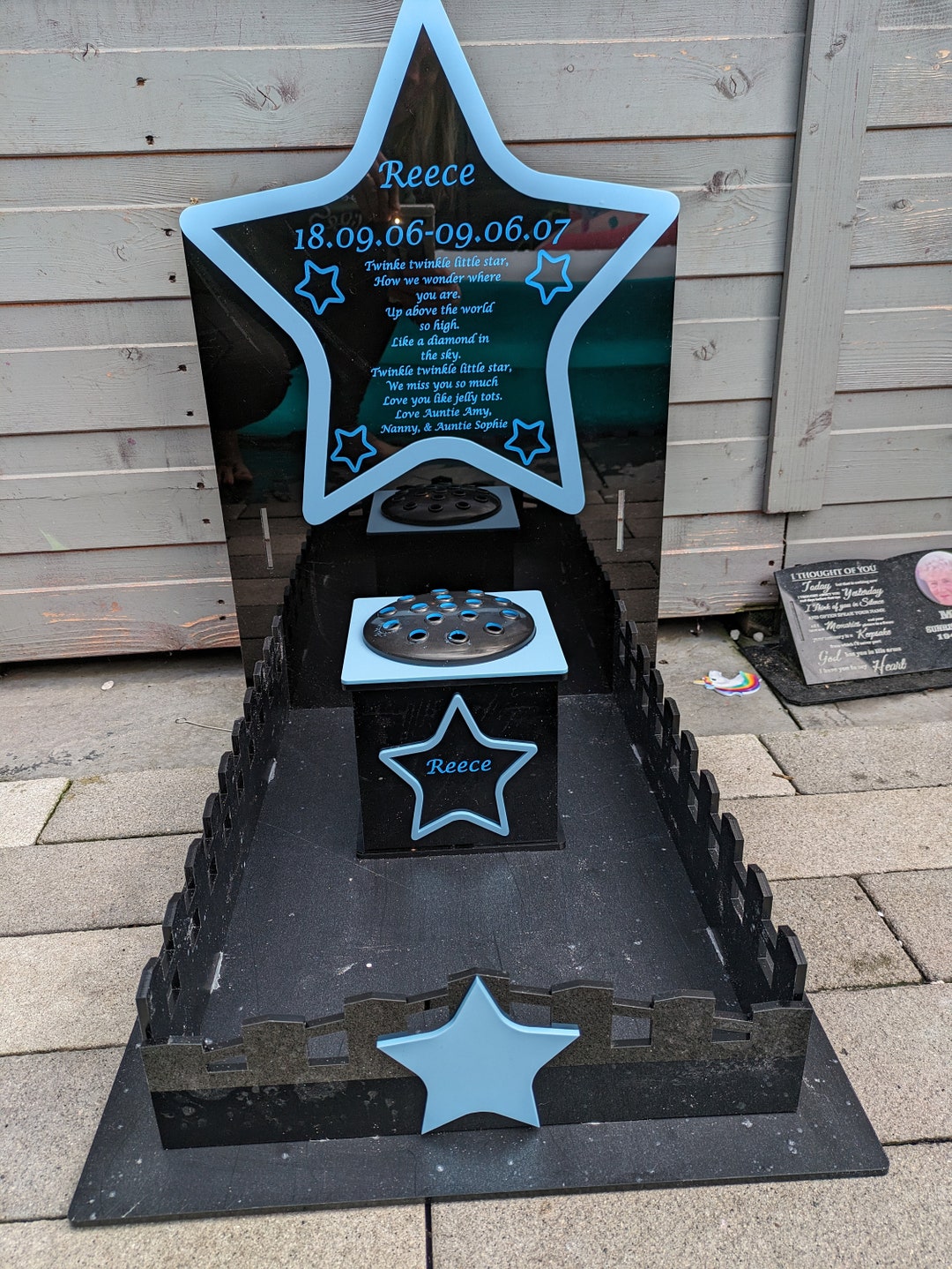 Star Memorial Garden Temporary Headstone - Etsy UK