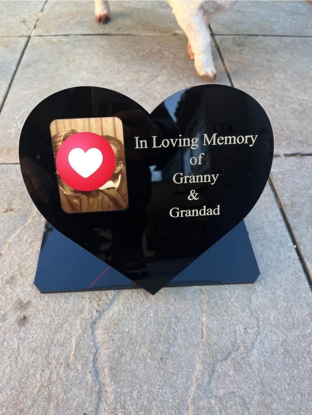 Slanted Heart Memorial Plaque - Etsy