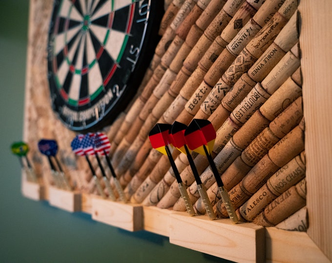 LED Lighted Custom Dart Board Backboard, Red & Black Trim Surround W ...