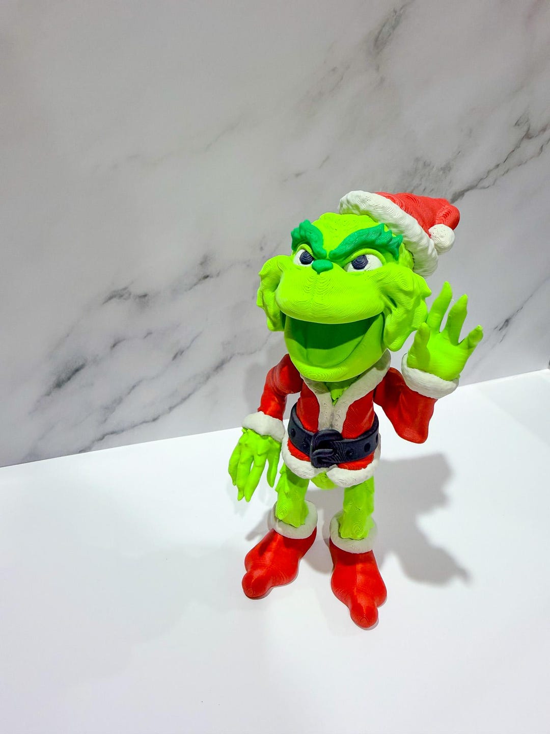 3D Printed Articulating Grinch Figure Ornament – Posable Holiday ...