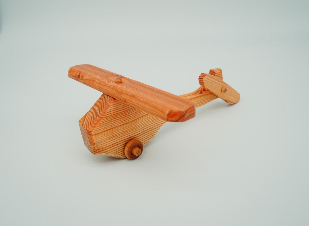 Handmade Wooden Toy Helicopter With Rotating Propellers and Wheels! - Etsy