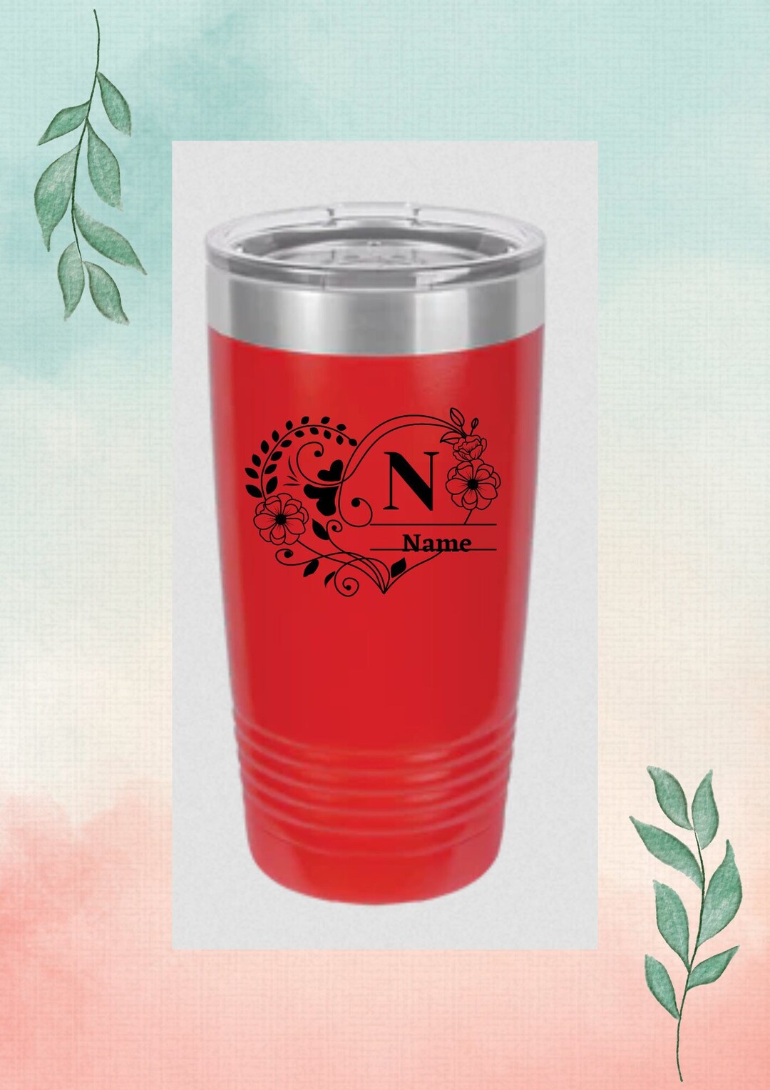 Personalized Monogram Custom 20 Oz Insulated Travel Cups With Lid - Etsy