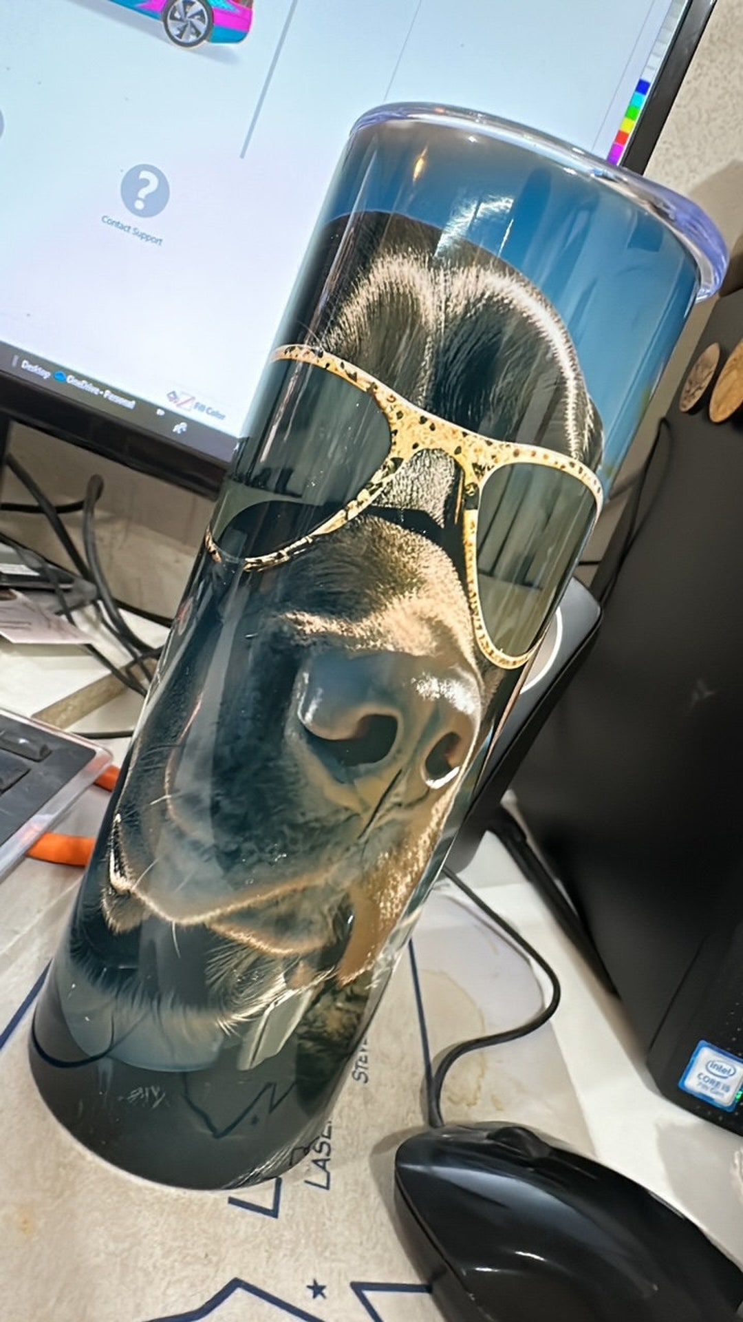 Black Lab Swag - 20 Oz Skinny Tumbler - Insulated With Slider Lid ...