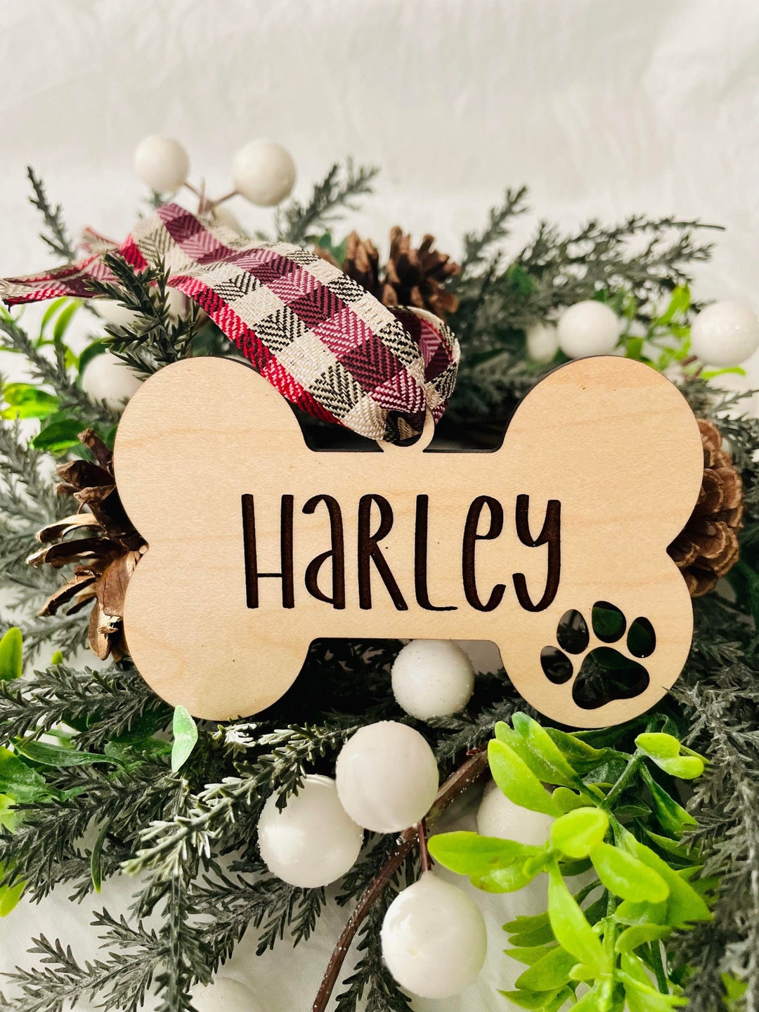 Personalized Dog Name Ornament / Custom Puppy Ornament / Custom Dog ...