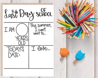 Last Day of School Printable / Back to School Print - Etsy