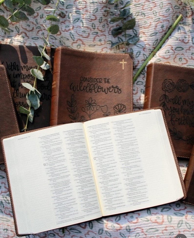 Personalized NIV Leather Bible | Laser Engraved Journaling Bible - Etsy