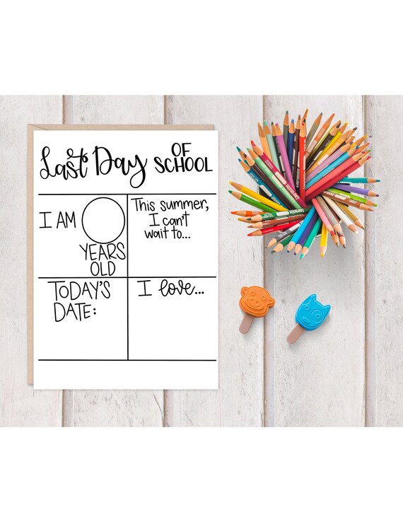 Last Day of School Printable / Back to School Print - Etsy