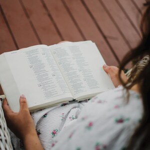 Rust & Pink Wedding Bible Guestbook, Handpainted Custom, Journaling ...