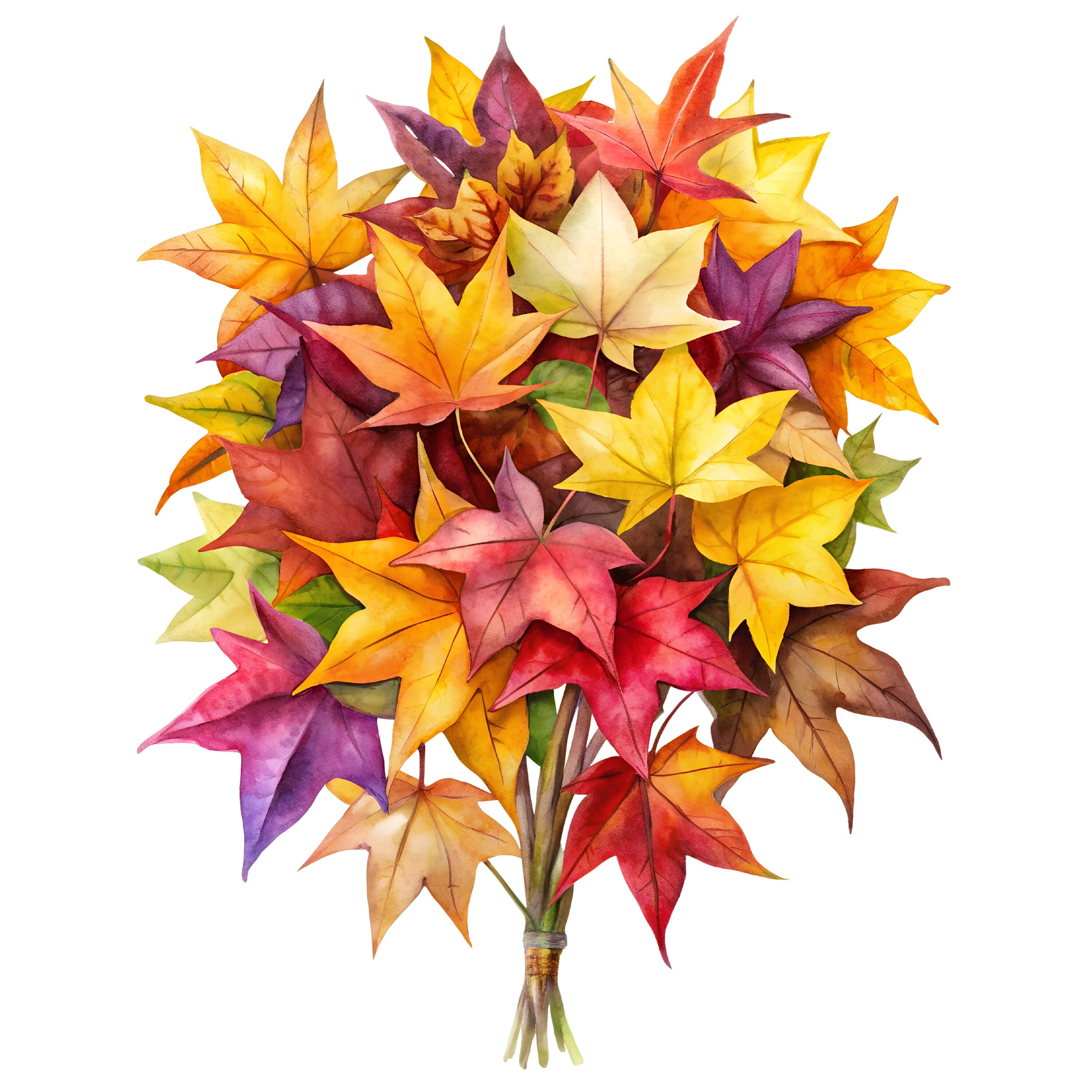Autumn Floral Arrangement, Fall Leaf and Flower Clipart, Autumn Clipart ...