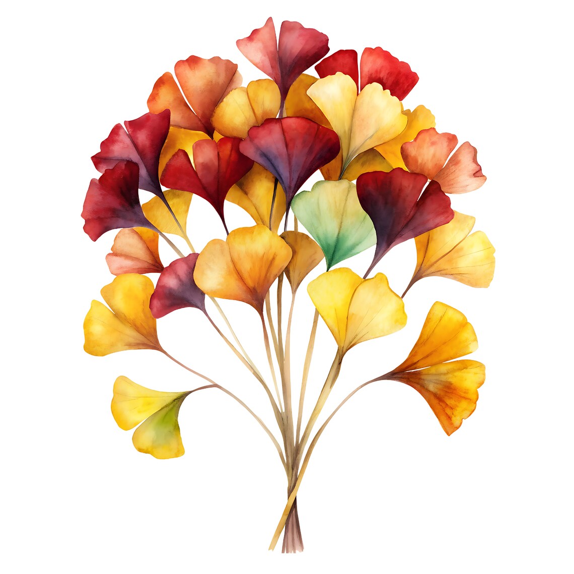 Autumn Floral Arrangement, Fall Leaf and Flower Clipart, Autumn Clipart ...