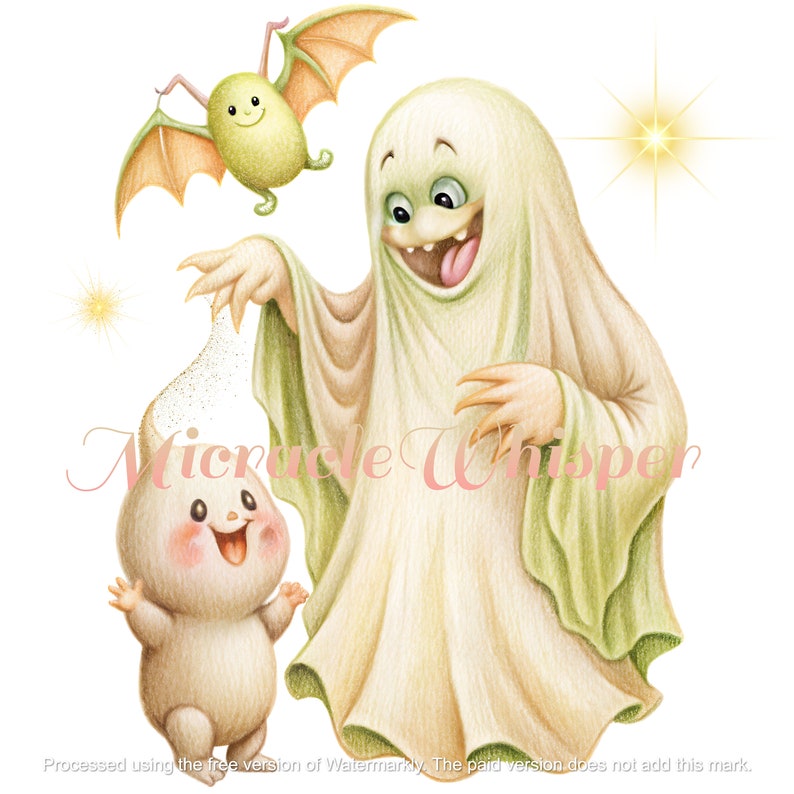 Ghost Clipart, Cute, Funny, Kawaii Ghost Clipart for Halloween ...