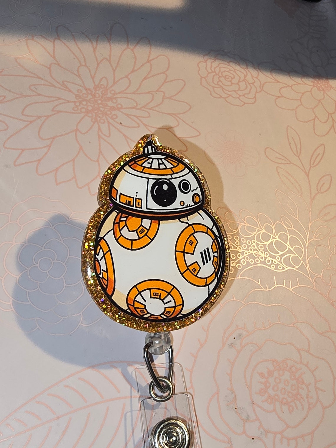 Custom Robot Badge Reel Glitter Badge Reel Teacher Gift Nurse Gift SW ...