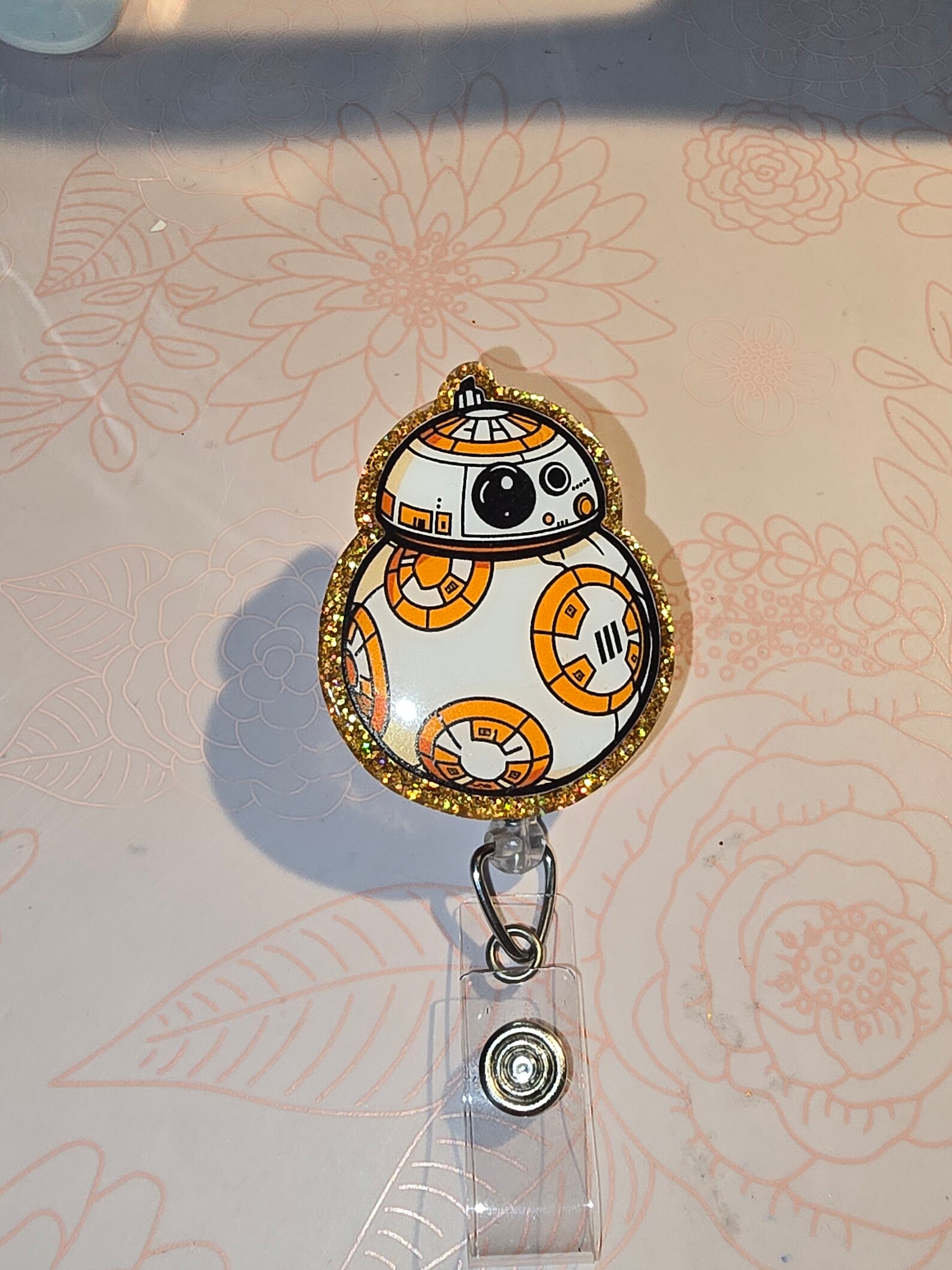 Custom Robot Badge Reel Glitter Badge Reel Teacher Gift Nurse Gift SW ...