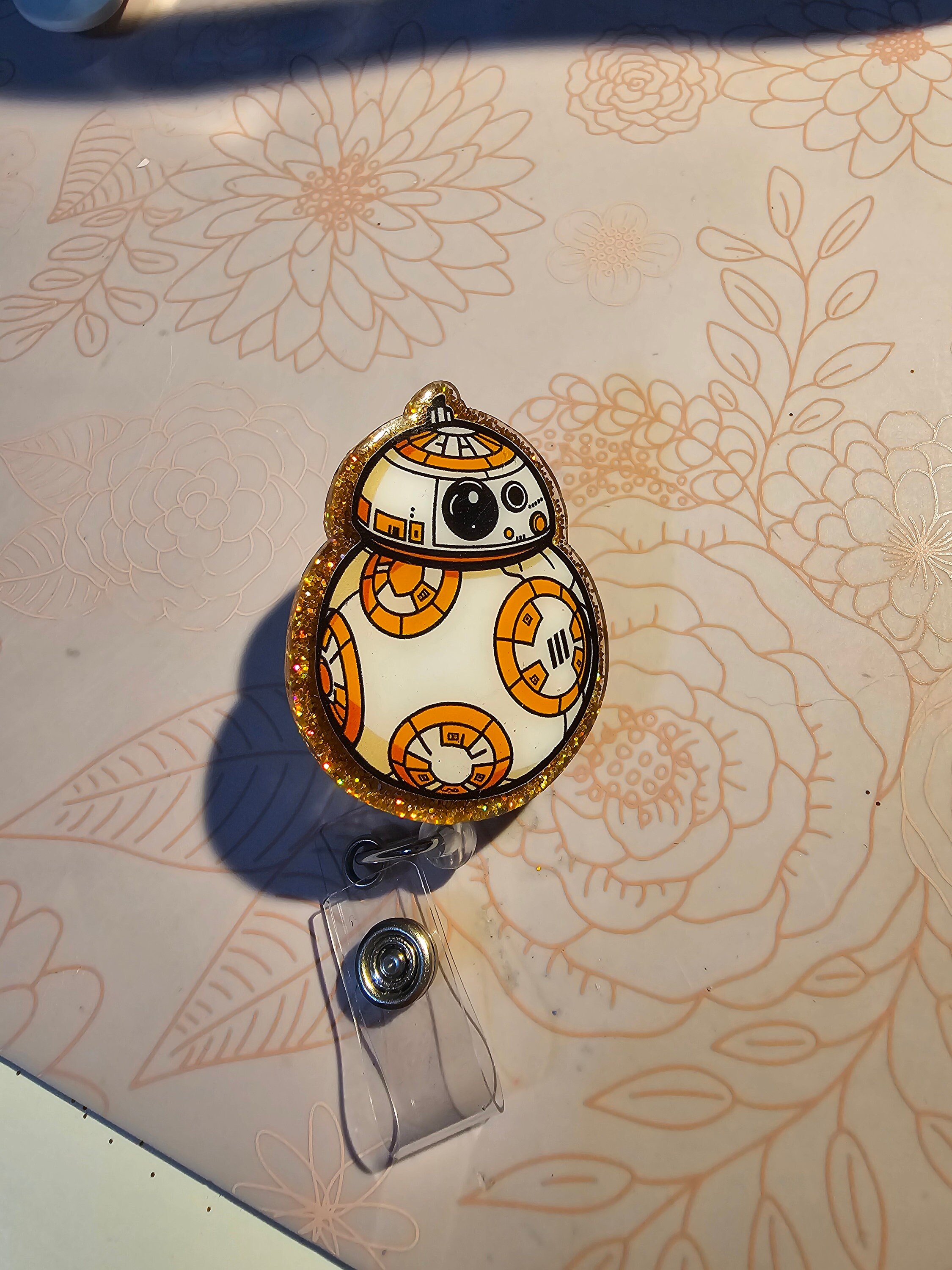 Custom Robot Badge Reel Glitter Badge Reel Teacher Gift Nurse Gift SW ...