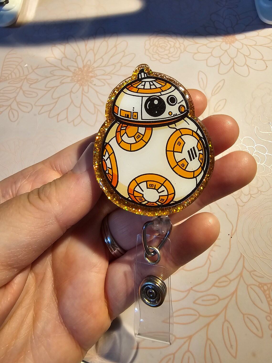 Custom Robot Badge Reel Glitter Badge Reel Teacher Gift Nurse Gift SW ...