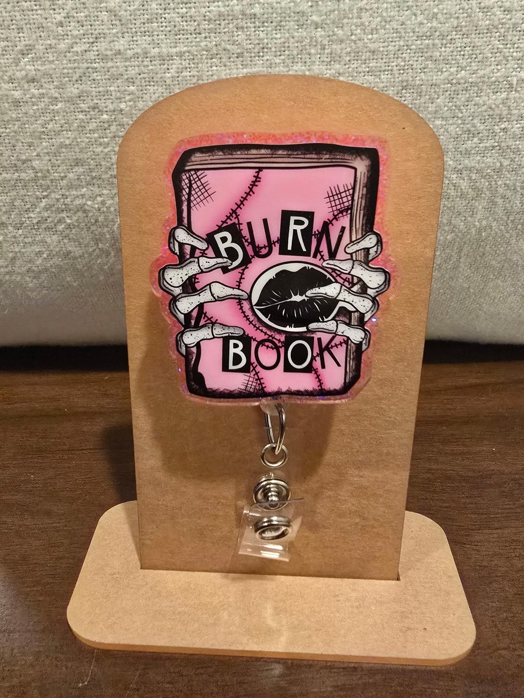 Burn Book Glitter Badge Reel: Teacher/nurse ID Badge - Etsy