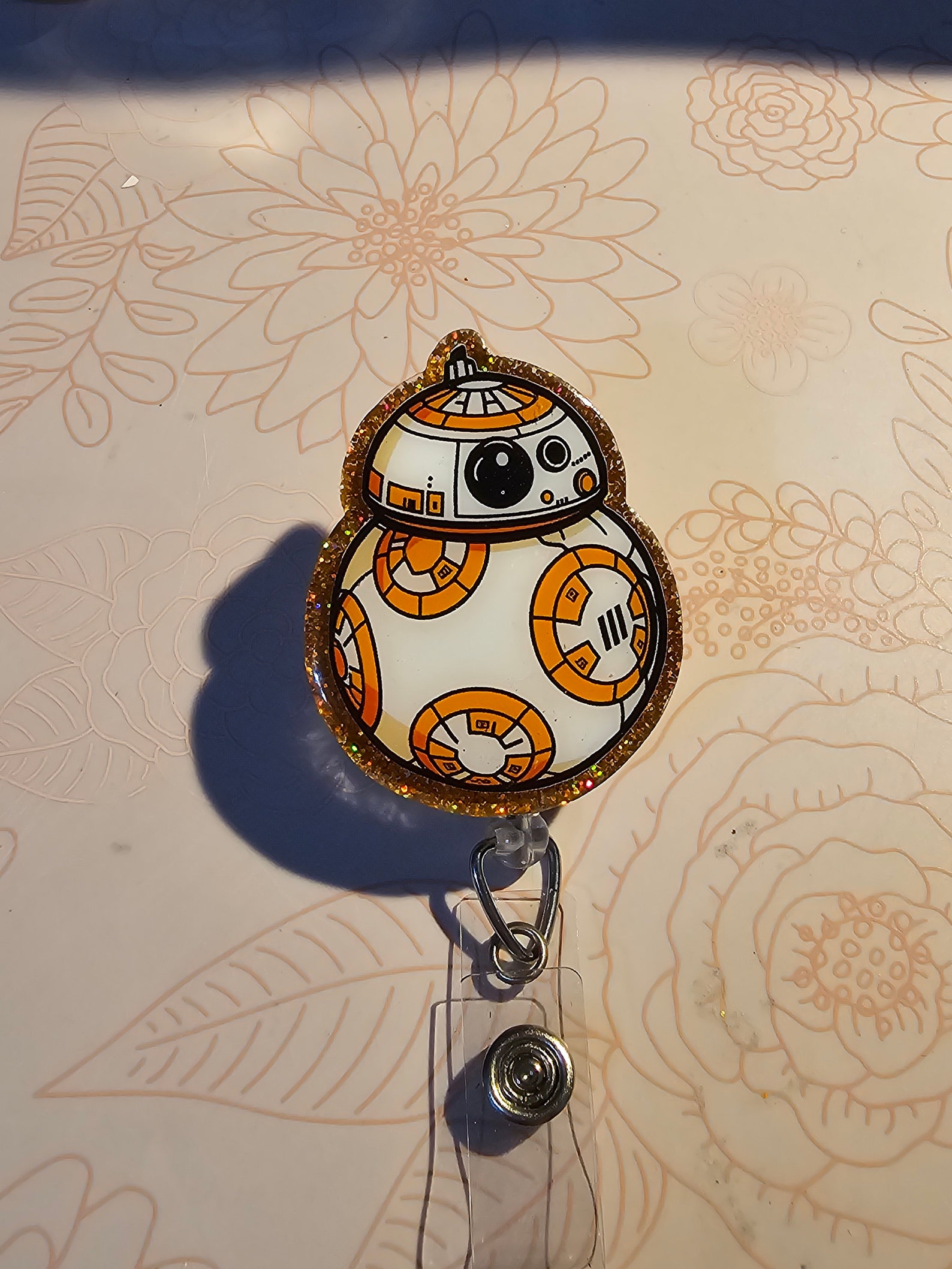 Custom Robot Badge Reel Glitter Badge Reel Teacher Gift Nurse Gift SW ...