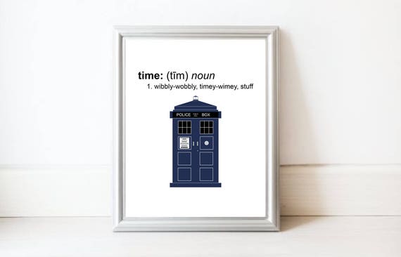 Doctor Who Time Definition Digital Download Tardis | Etsy