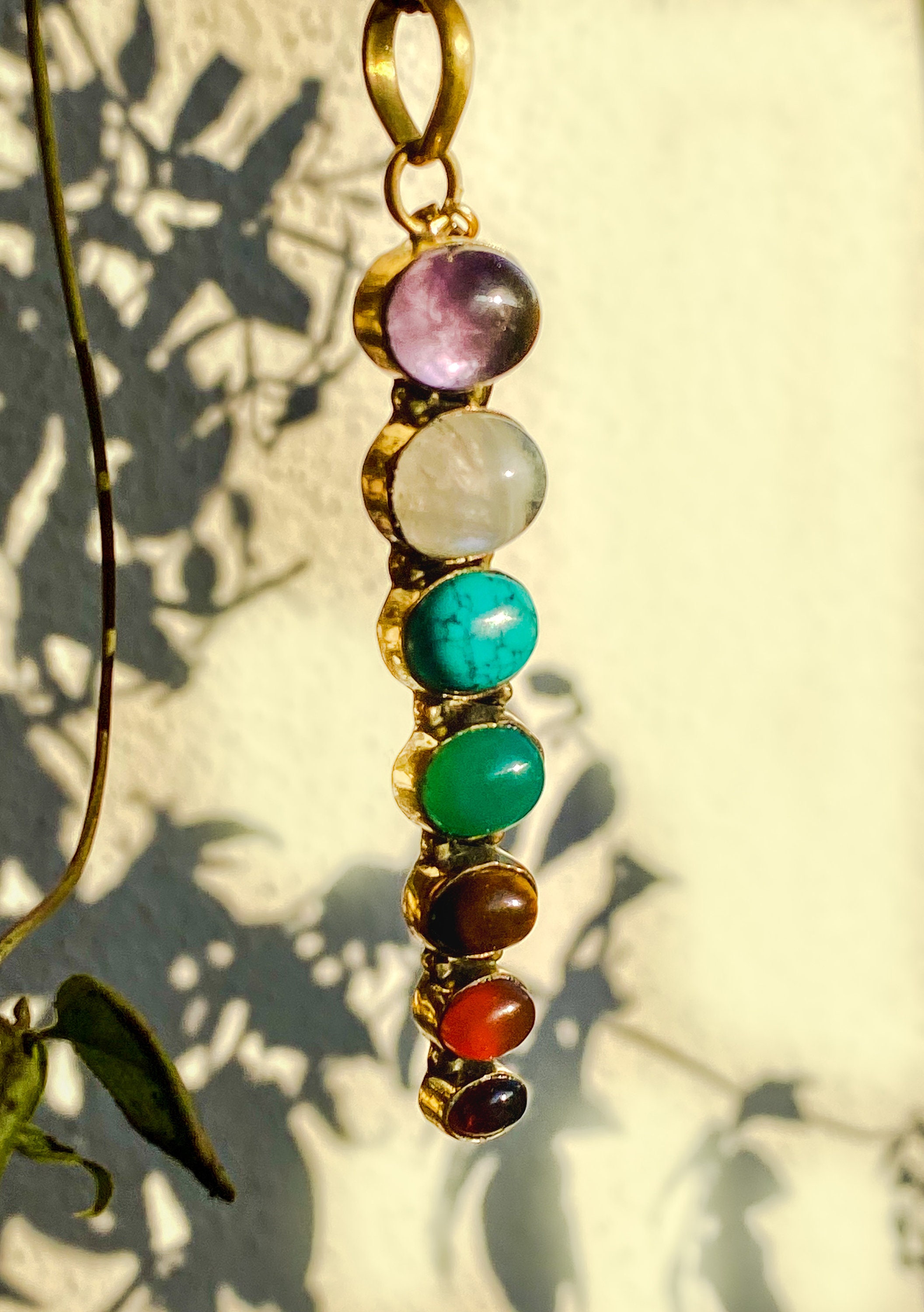 7 CHAKRAS Pendant Sacred Gemstone Amulet Chakra Healing | Etsy