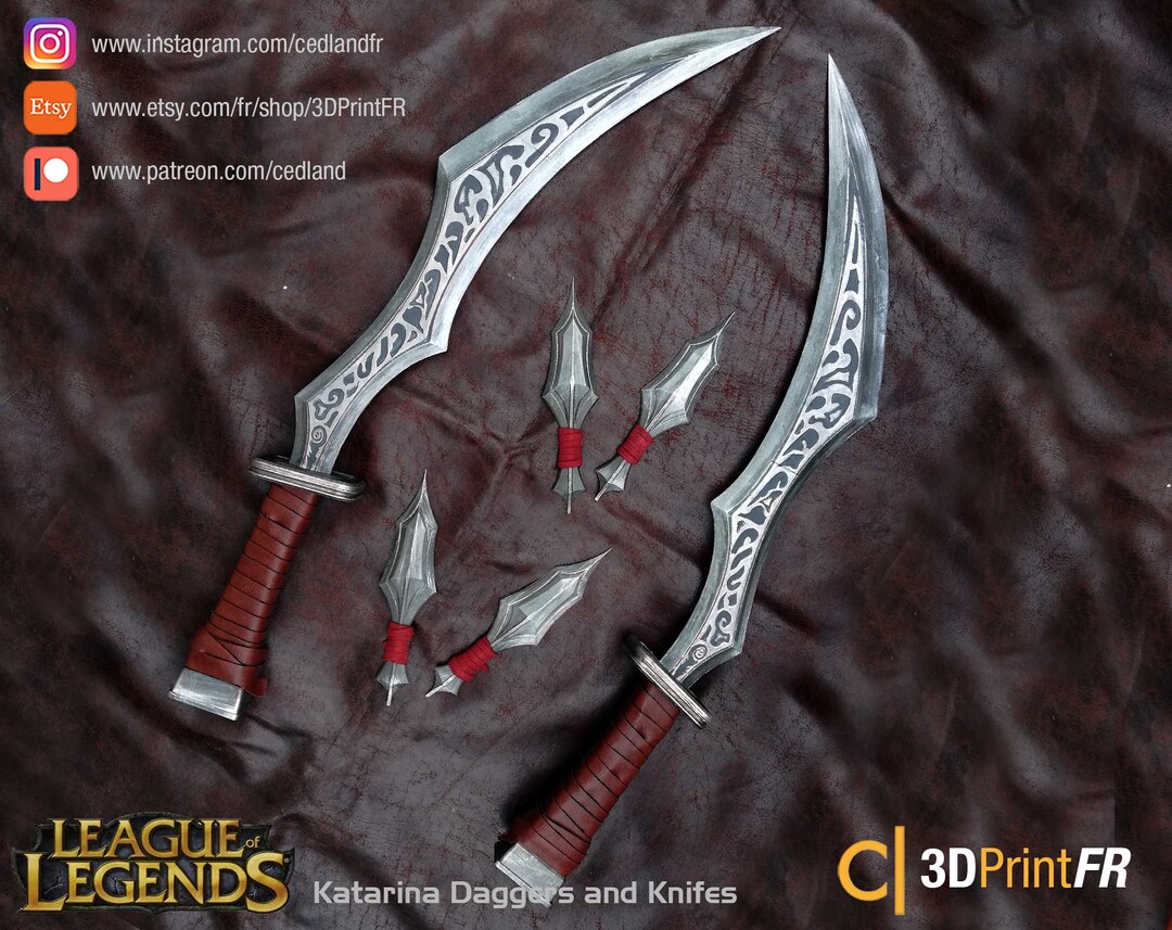 Katarina's Daggers and Knives From the League of Legends Video Game - 1 ...