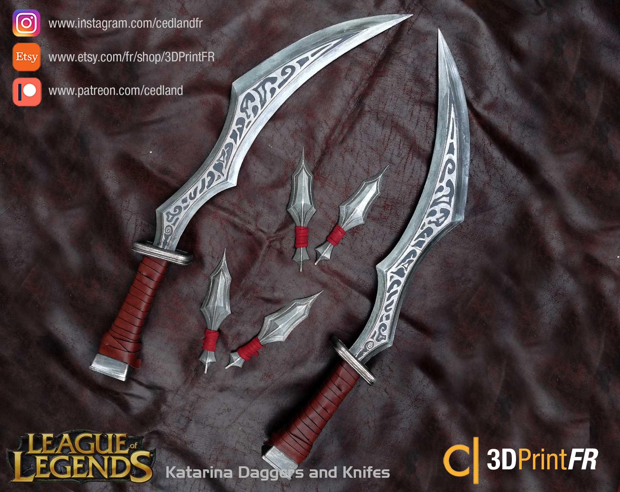 Katarina Dagas y Cuchillos de la Videojuego League of Legends | Etsy