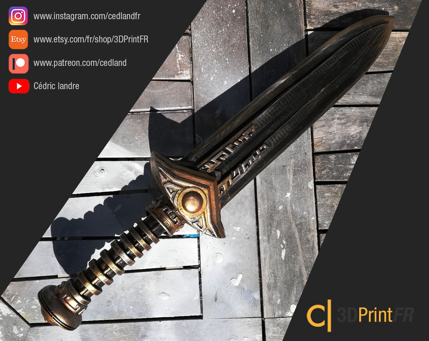 Dwarven Dagger Skyrim STL File Dwarven Dagger Skyrim Life Size Prop