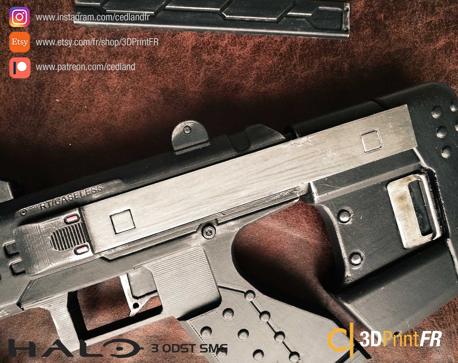 Halo ODST SMG Submachine Gun Removable Replica 1:1 Painted - Etsy