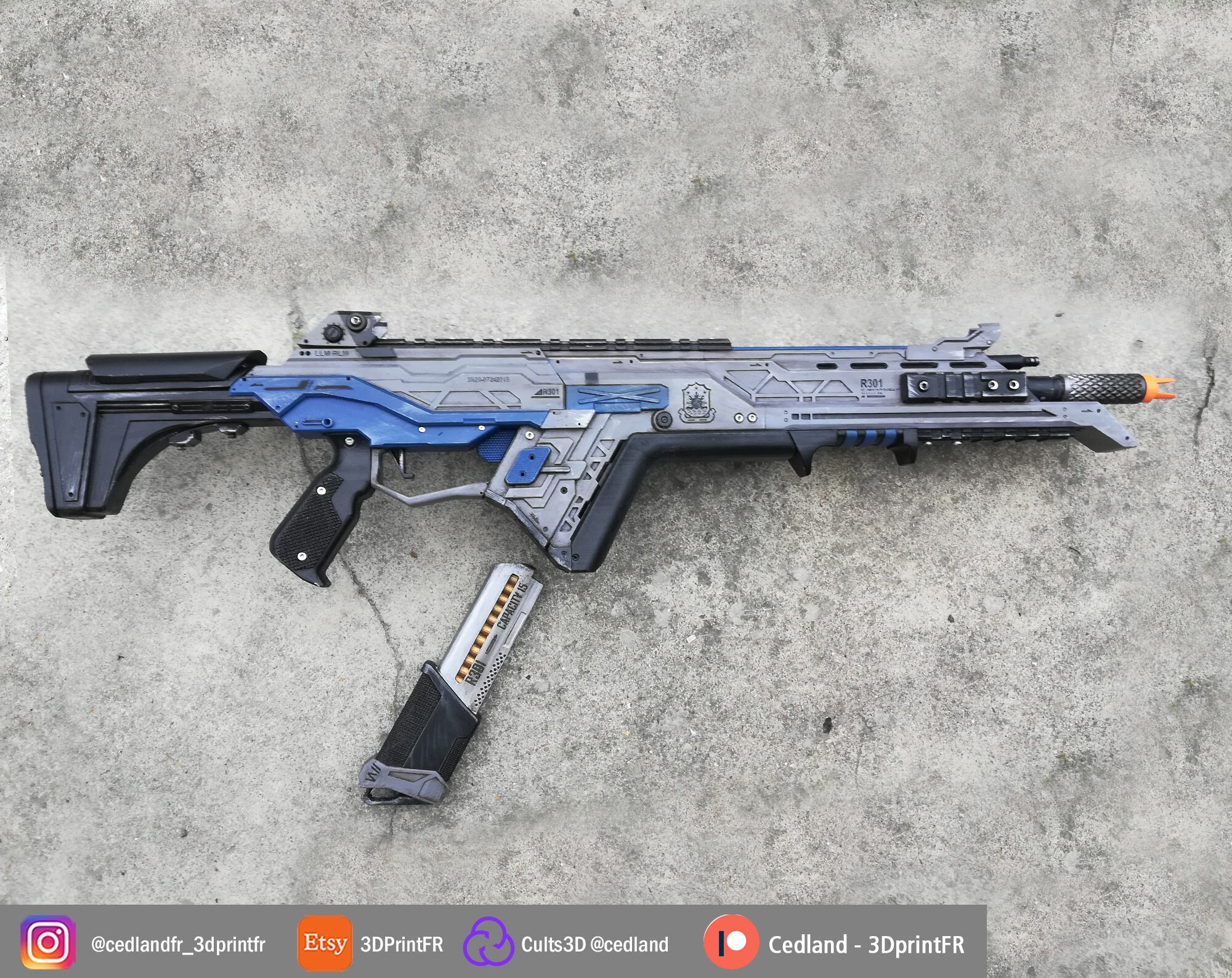 Apex Legends Game R-301 Assault Rifle Replica 1:1 Fan Art Prop - Etsy ...