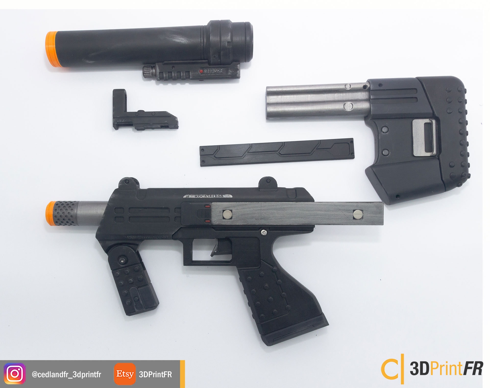 Halo ODST SMG Submachine Gun Removable Replica 1:1 Painted - Etsy