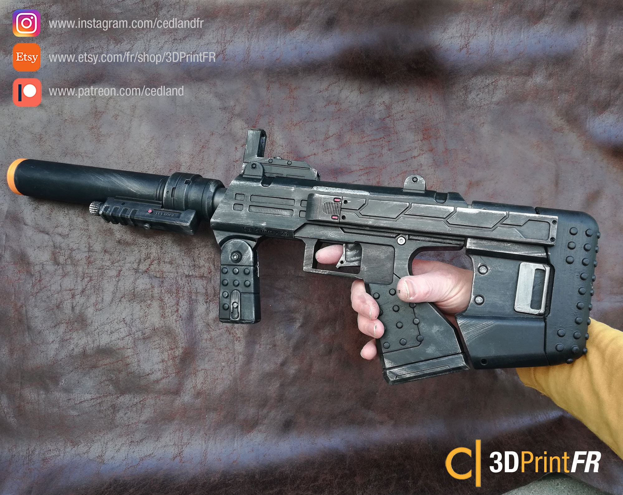 Halo ODST SMG Submachine Gun Removable Replica 1:1 Painted - Etsy UK