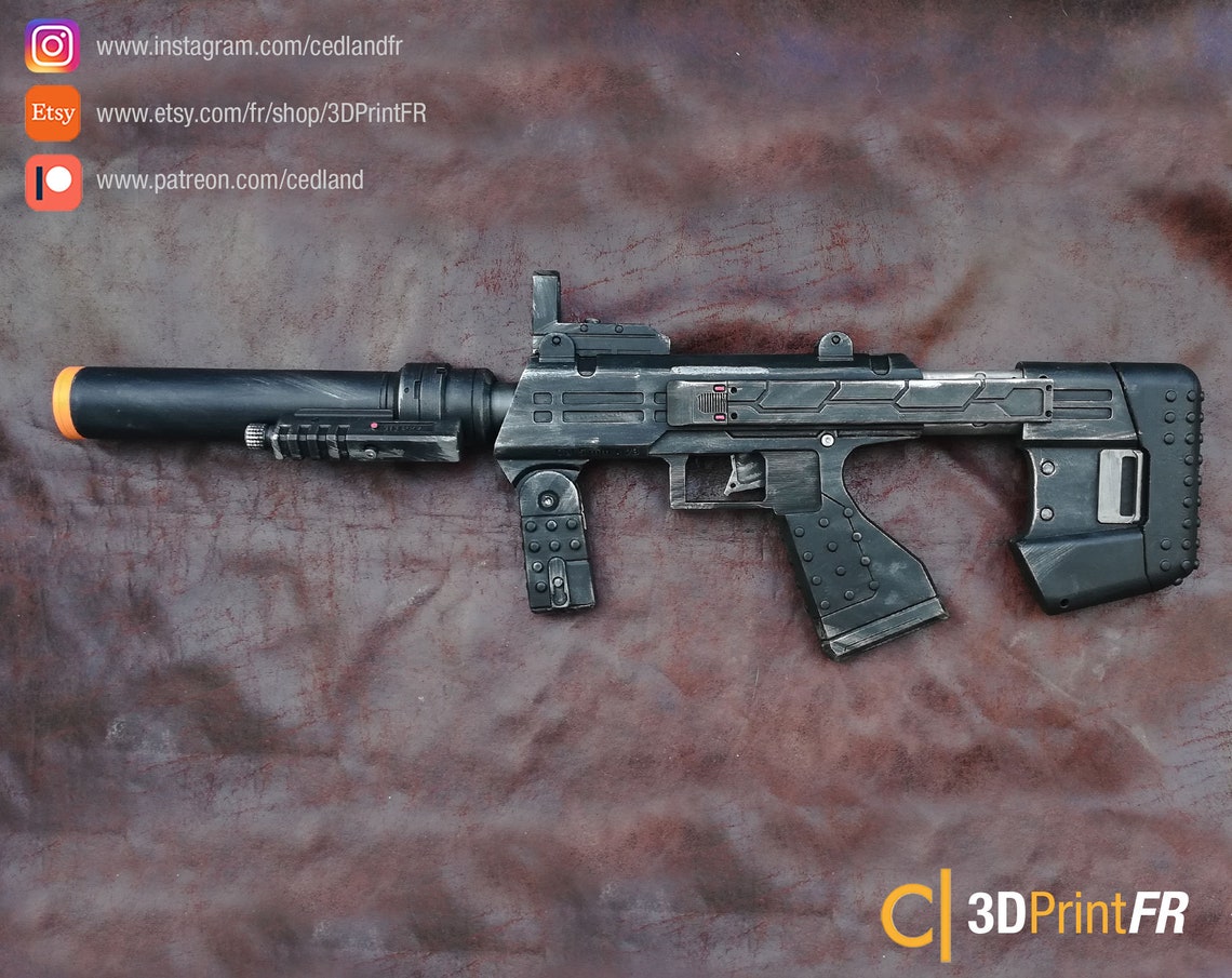 Halo ODST SMG Submachine Gun Removable Replica 1:1 Painted - Etsy