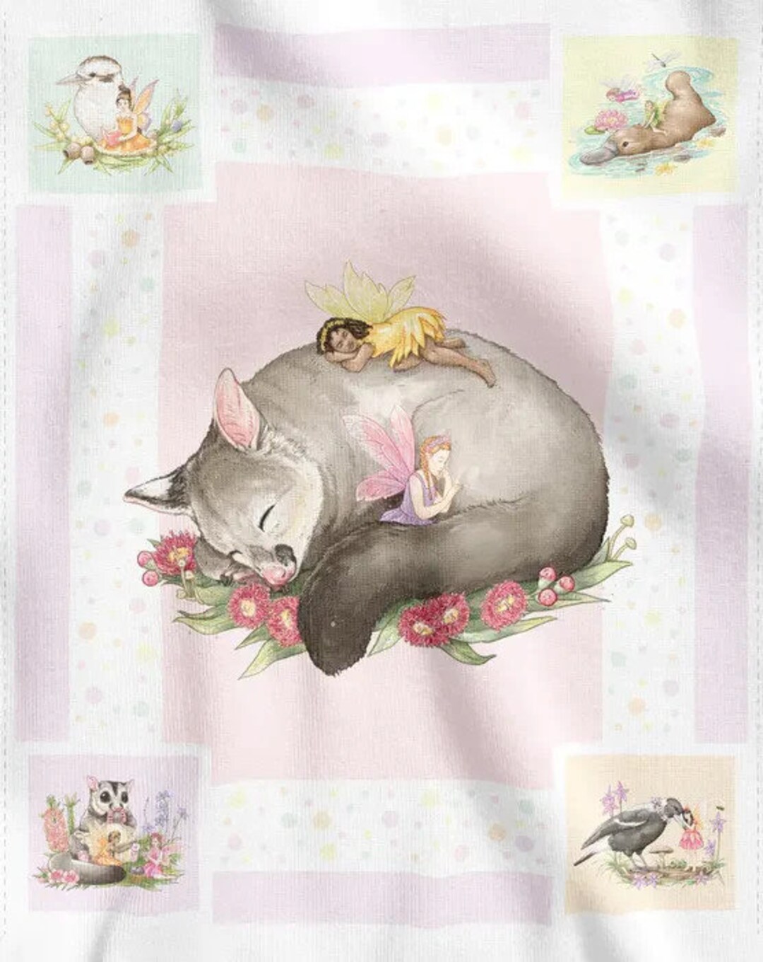 Australian Fairy Friends Possum and Fairies DV5608 Cotton Quilting ...