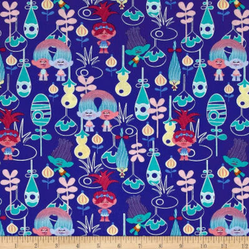Trolls Packed Trolls Multi Cotton Quilting Fabric 1/2 YARD - Etsy