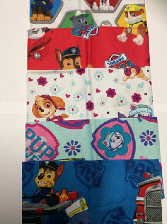 Paw Patrol Fat Quarter Bundle Five Piece Cotton Quilting Etsy