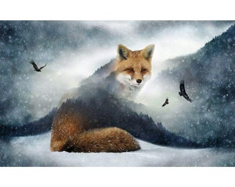 Fox Fabric Panel | Etsy