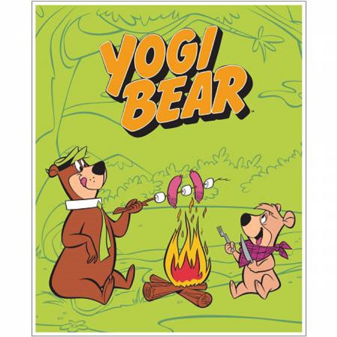 Yogi Bear and Boo Boo Cotton Quilting Fabric Panel - Etsy
