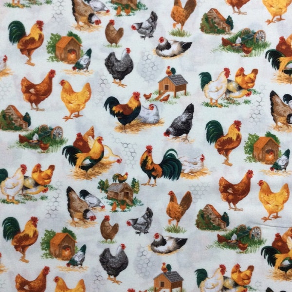Rooster Fabric - Etsy