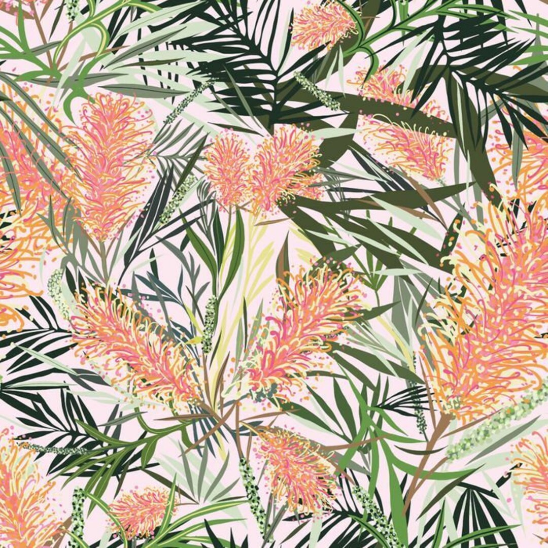Australian Florals Robyn Hammond DV5204 Cotton Quilting Fabric 1/2 YARD ...