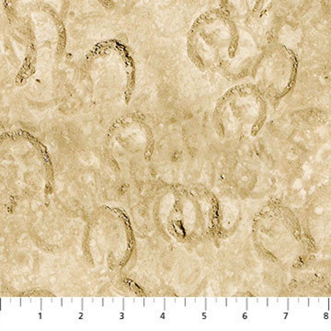 Spirited Wild Horse Hoof Texture Tan 24644-14 Cotton Quilting Fabric 1/ ...