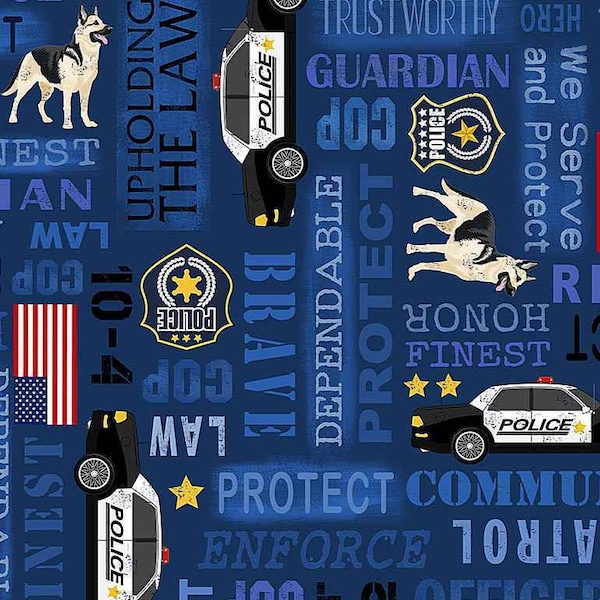 Police Quilting Fabric - Etsy