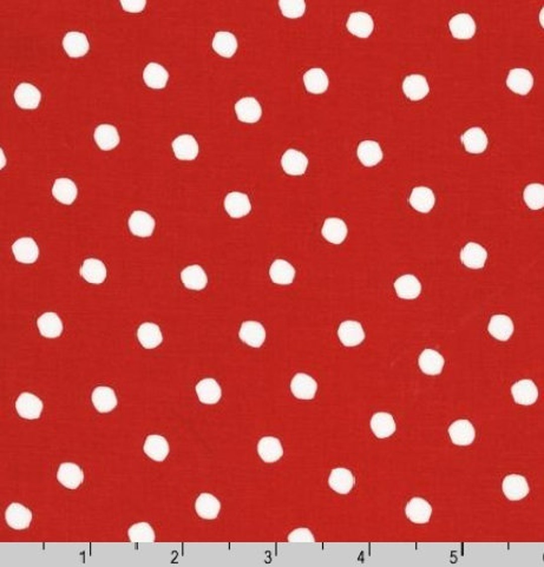 Celebrate Seuss 2 White Polka Dot Cherry Background Cotton Quilting ...