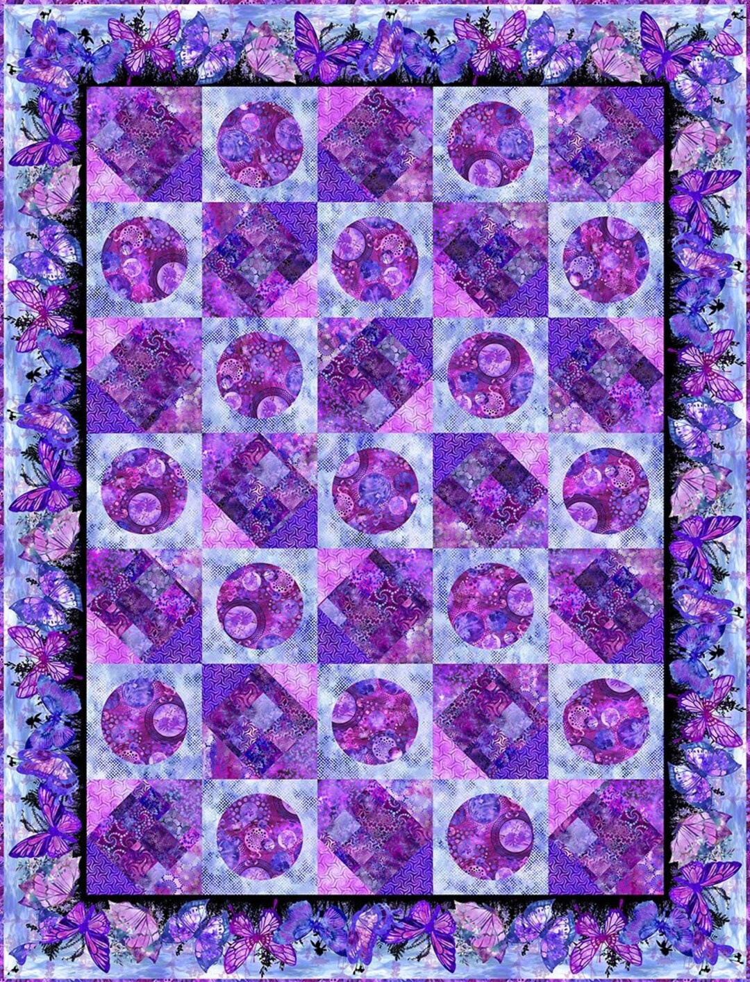 In the Beginning Elysian Purple Quilt Kit - Etsy