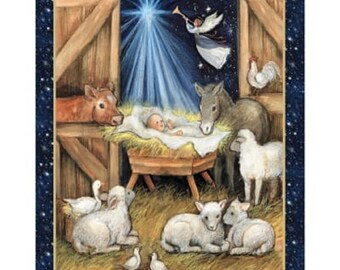 Nativity Scene Panel Fabric - Etsy