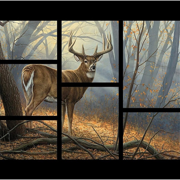 Deer Panel Fabric - Etsy