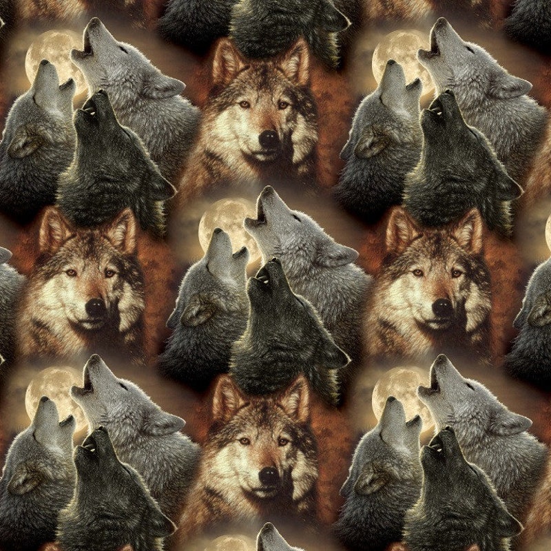 Wolf Fabric Panel - Etsy