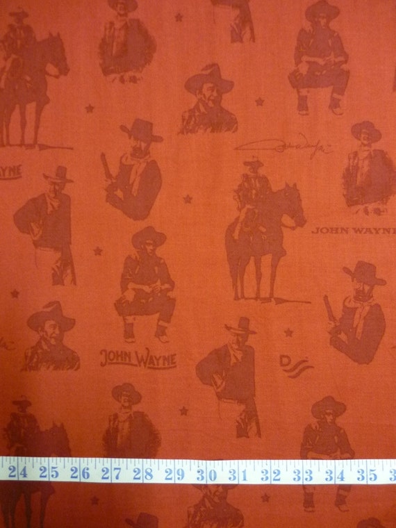 John Wayne Silhouettes Red Cotton Quilting Fabric 1/2 YARD - Etsy